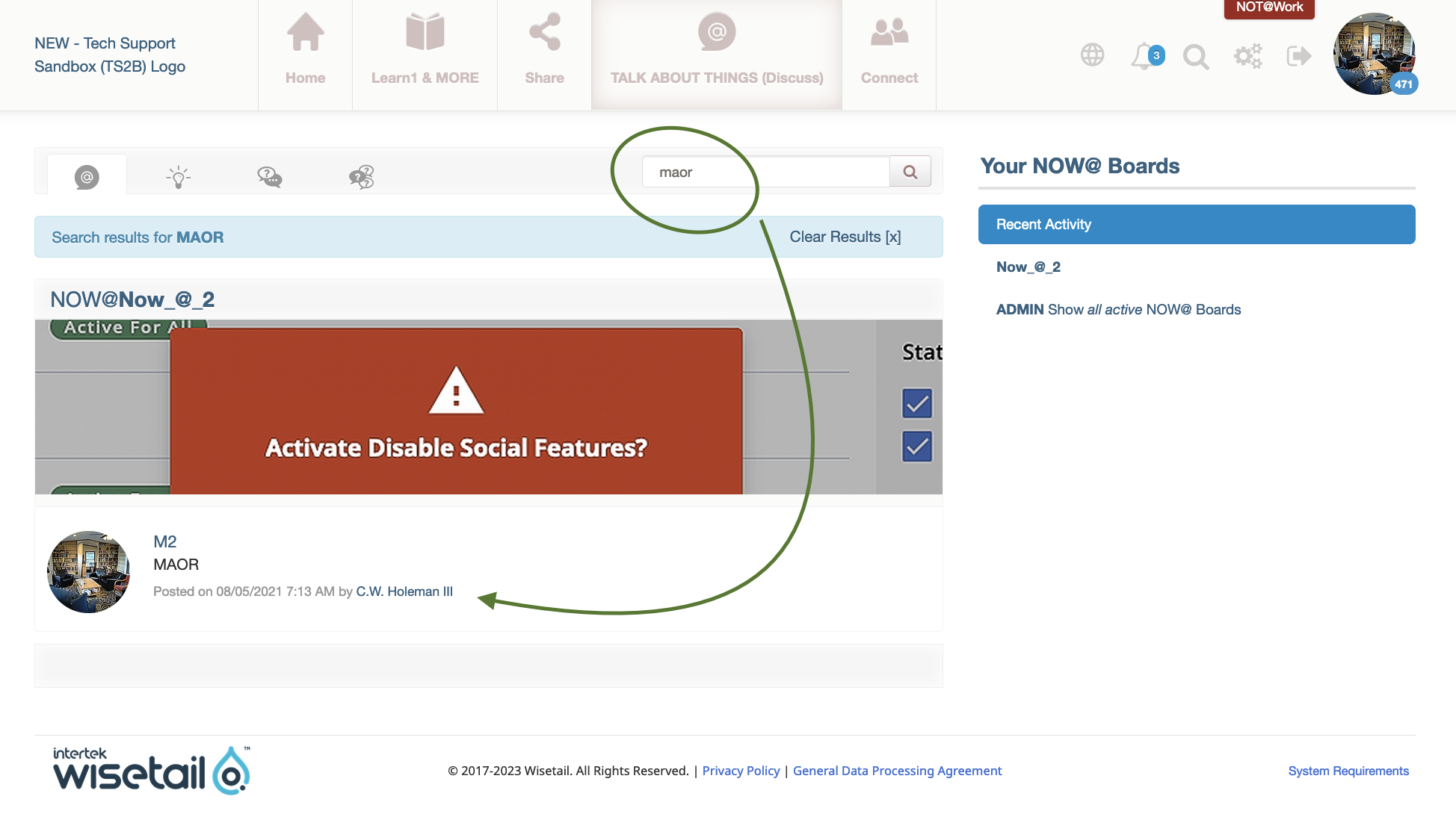 Local Search: The Discuss Page – Wisetail Technical Support