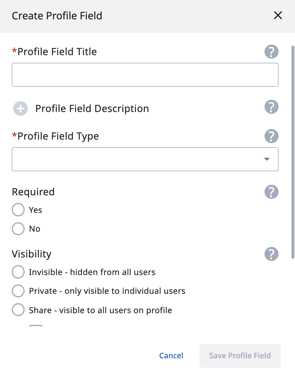 Profile Fields – Wisetail Technical Support