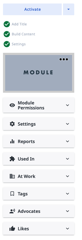 Module Settings – Wisetail Technical Support